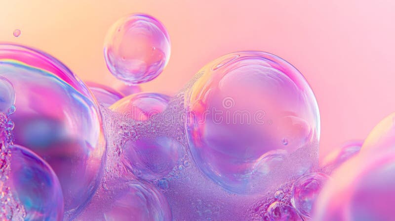 Abstract Pink and Purple Bubbles Background Stock Illustration - Illustration of foam, shimmer ...