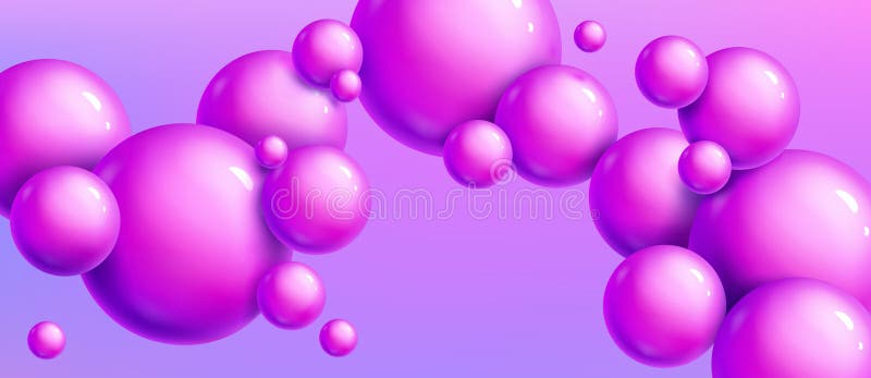 Abstract Pink and Purple Surface with Balls Stock Vector - Illustration ...