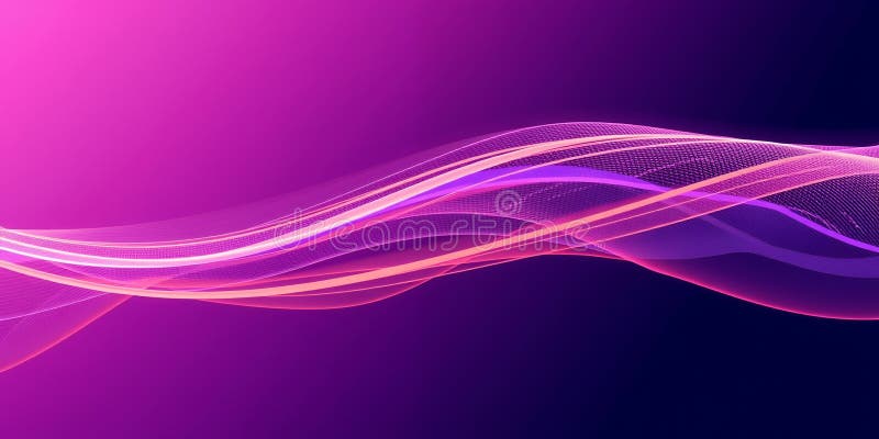 Abstract Pink and Purple Wave Design Stock Illustration - Illustration ...