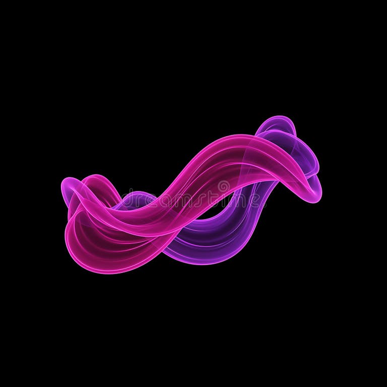 Abstract Pink and Purple Wave Design on a Dark Plain Space for Modern ...
