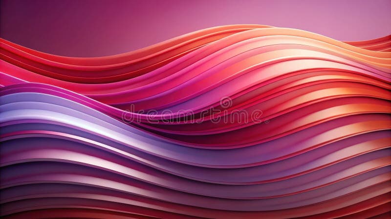 Abstract Pink and Purple Wave Design, Smooth Curves and Gradient Hues ...