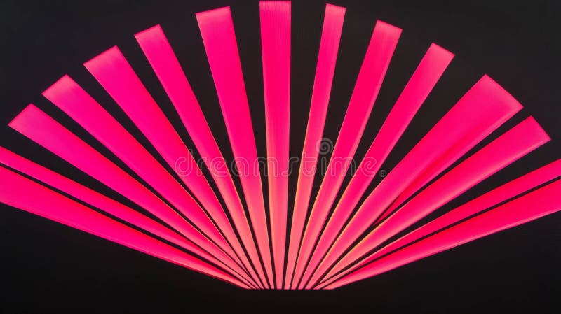 Abstract Pink Rays Over Black Background for Modern Design or Decor ...