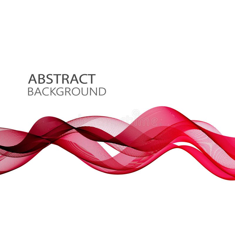 Abstract Pink Red Wave Background, Transparent Wave Wavy Lines on White ...