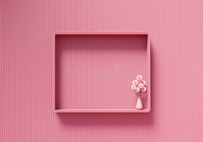 Abstract Pink Shelf Showcase for Product Display 3d Rendering ...