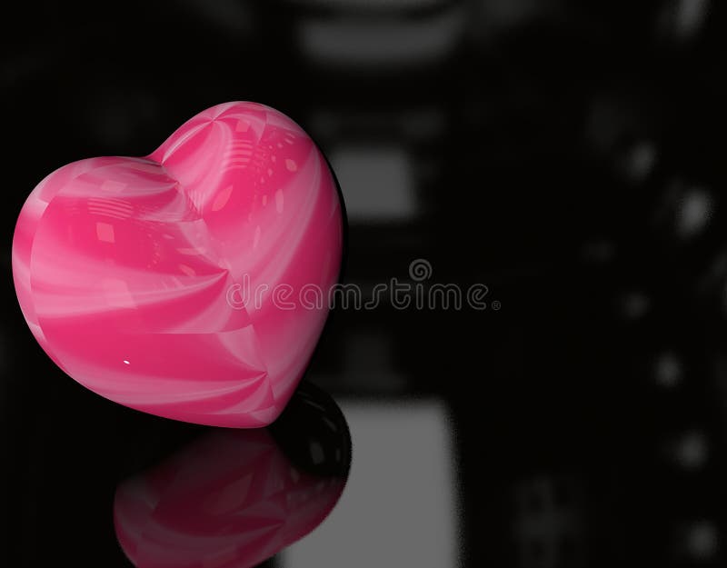 Abstract Pink Shiny Heart Marble 3d Render Shiny Glossy Stock ...
