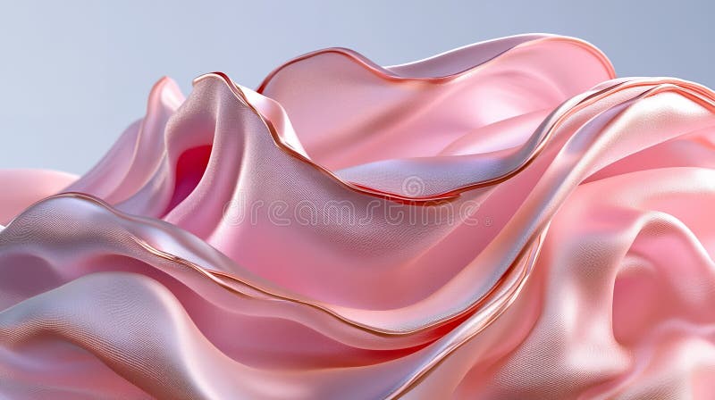 Abstract Pink Silk Drape Elegant Flowing Texture Design 3D Art Soft ...