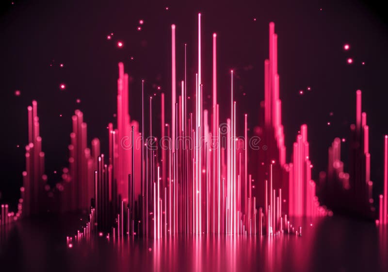 Abstract Pink Sound Wave Visualization Vibrant Vertical Lines Stock ...