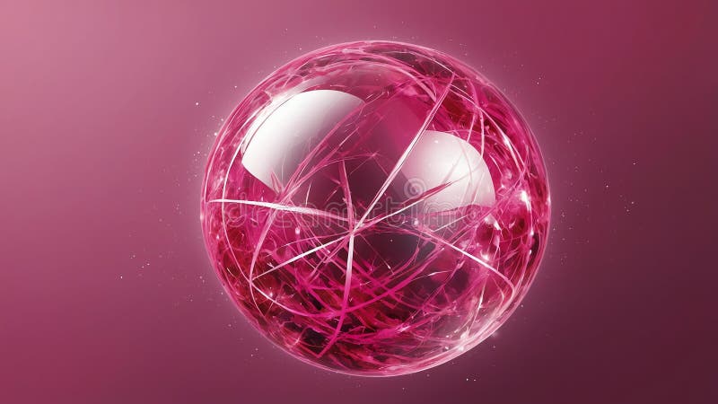 Abstract Pink Sphere Energy for Illustration Backgroun Ai Generated ...