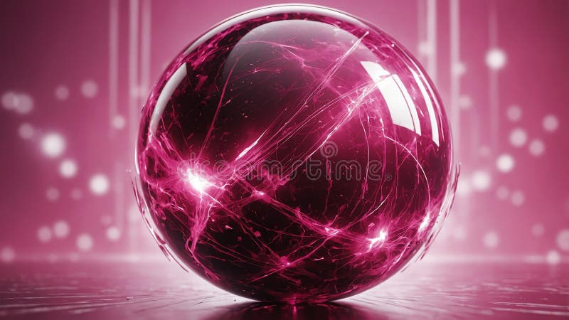Abstract Pink Sphere Energy for Illustration Backgroun Ai Generated ...