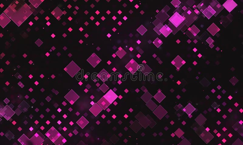 Abstract Pink Square Pattern Background Design with Black Background ...