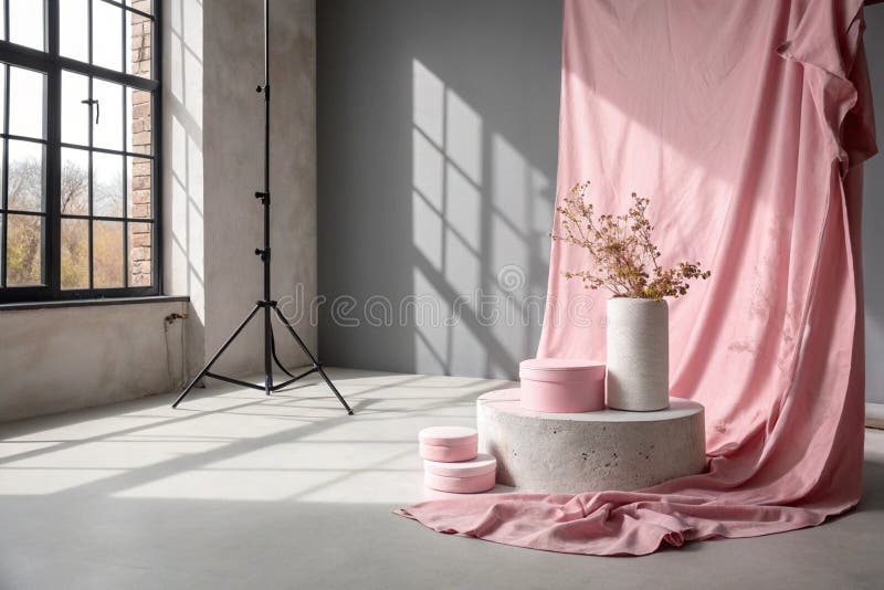 Abstract Pink Studio Background for Product Presentation Stock ...