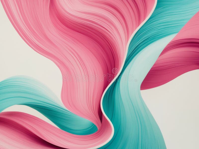 Abstract Pink and Teal Wave Design Background. Stock Photo - Image of ...