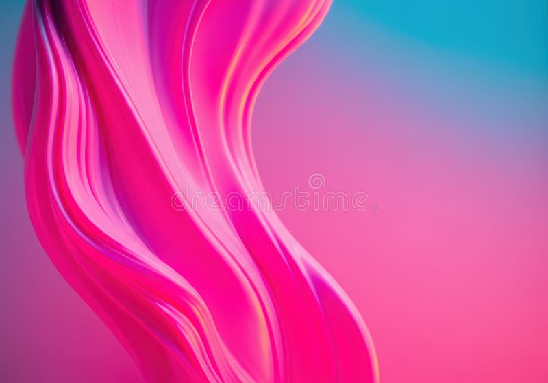 Abstract Pink Wave Design with Smooth Flowing Lines and Vibrant Colors ...