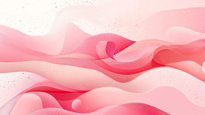 Abstract Pink Wave Design with Subtle Sparkle Stock Illustration ...