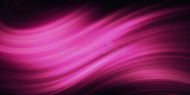 Abstract Pink Wave Lines on Black Background, Soft Pink Wave Stock ...