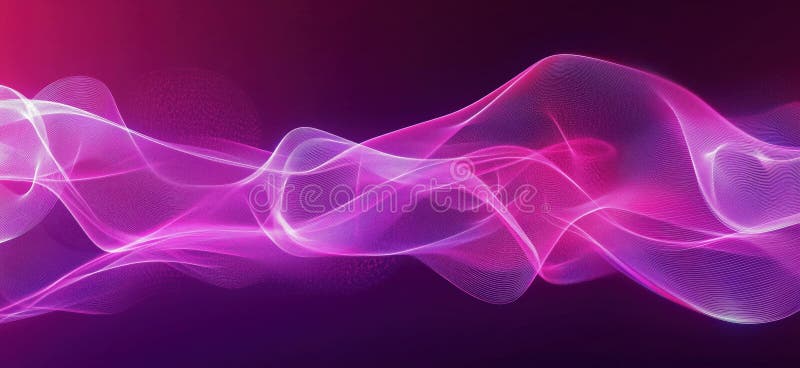 Abstract Pink Wave Patterns with Glowing Light Effects, Creating a ...