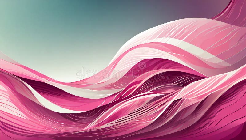 Abstract Pink Wave Vector Background Stock Illustration - Illustration ...