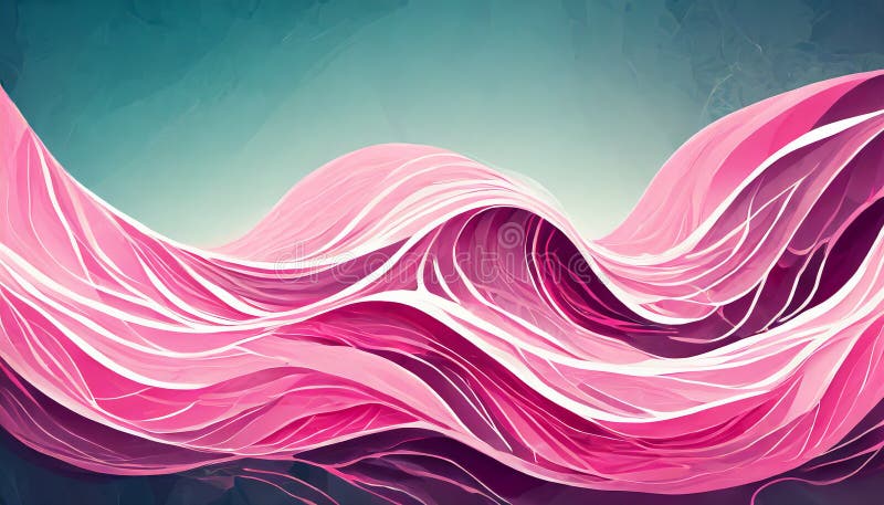 Abstract Pink Wave Vector Background Stock Illustration - Illustration ...