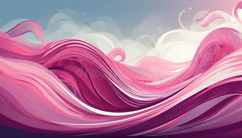 Abstract Pink Wave Vector Background Stock Illustration - Illustration ...
