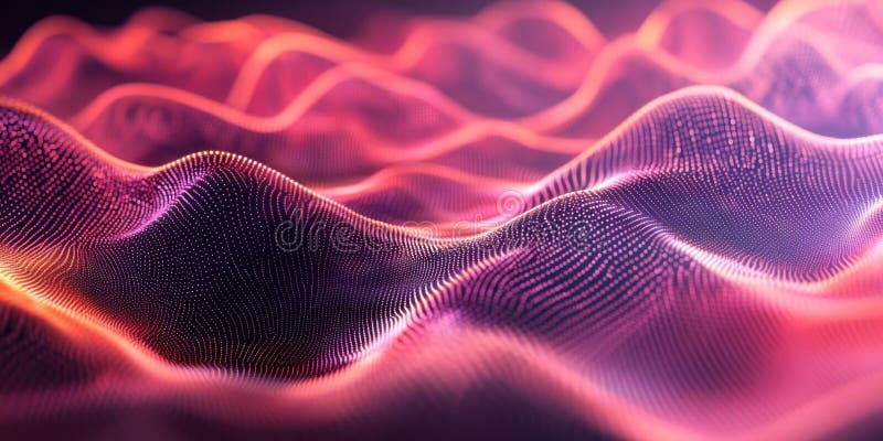 Abstract Pink Waveform Landscape Stock Image - Image of abstract ...