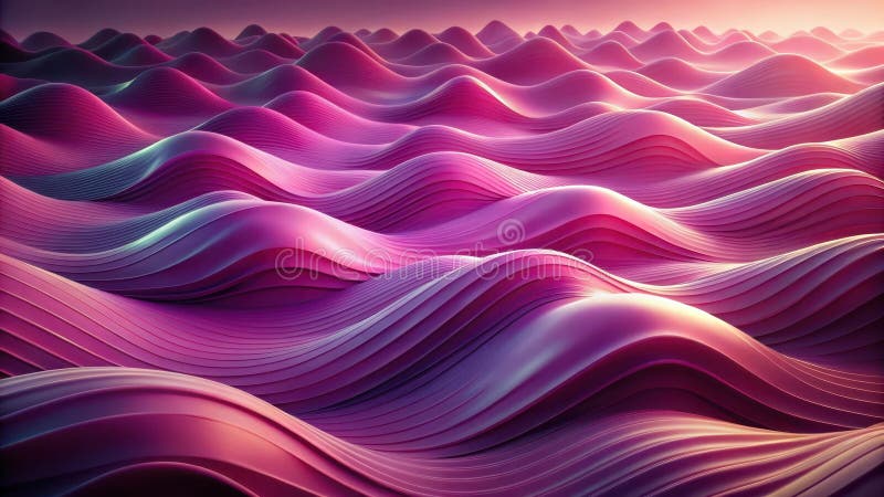 Abstract Pink Waveforms a Serene Visual Representation of Flowing ...