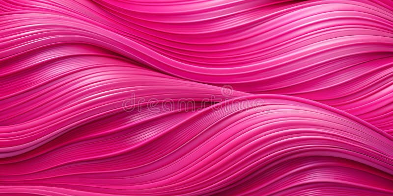 Abstract Pink Waves - 3D Rendered Digital Art Flowing Curves and ...