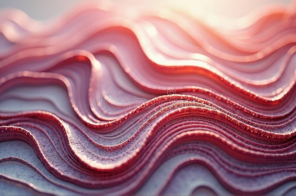Abstract Pink Waves Texture with Light Reflections in a Serene Artistic ...
