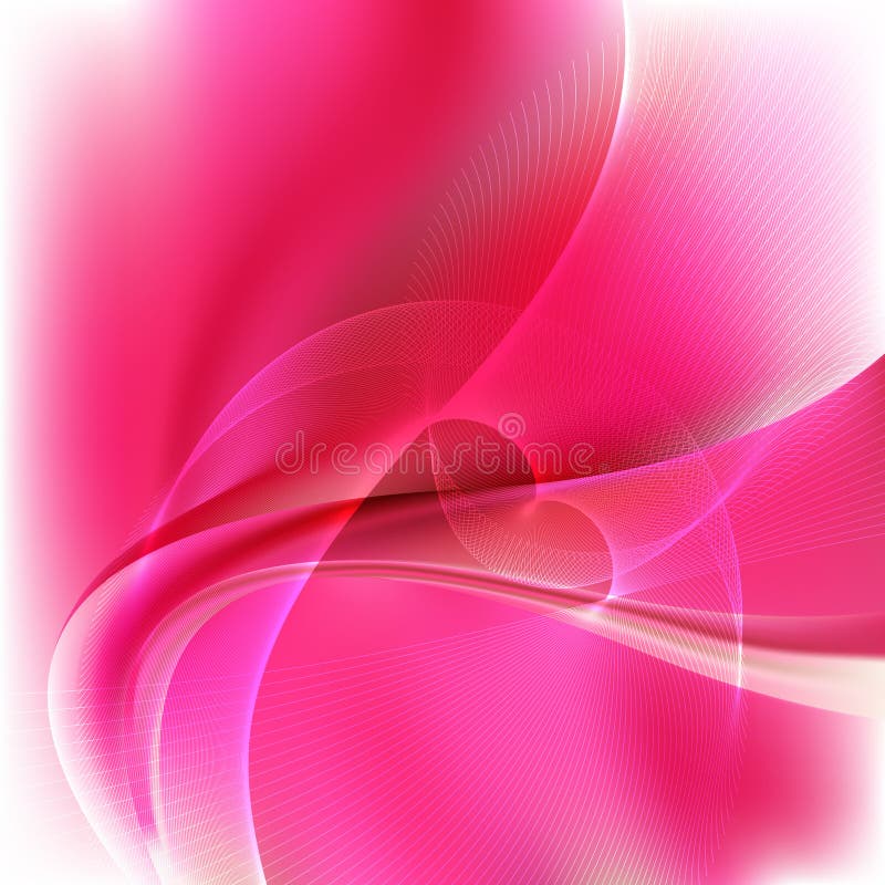 Abstract Pink and White Flow Curves Background Vector Image Stock ...