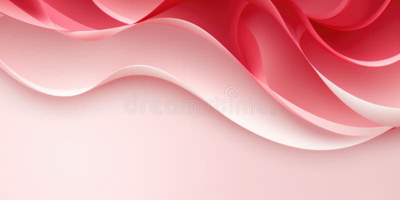 Abstract Pink and White Flowing Curves and Waves Design Stock ...