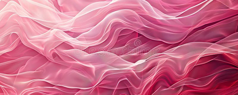 Abstract Pink and White Flowing Waves, Fluid Dynamic Concept Stock Image - Image of generated ...
