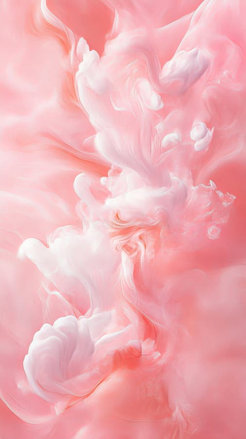 Abstract Pink and White Fluid Art, Vibrant and Dreamy Concept Stock ...