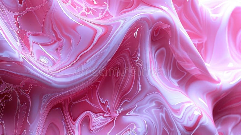 Abstract Pink and White Fluid Texture Resembling Marbled Patterns Stock ...