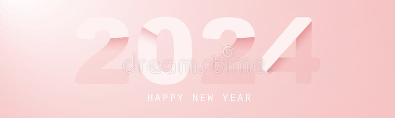 Abstract Pink and White Glossy Horizontal Christmas, New Year Header or ...