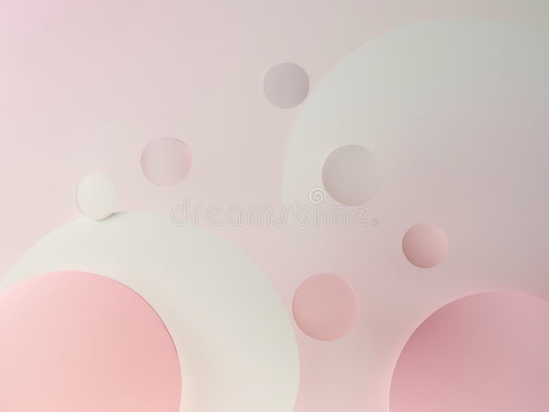 Abstract Pink and White Gradient Background with Overlapping Circles ...