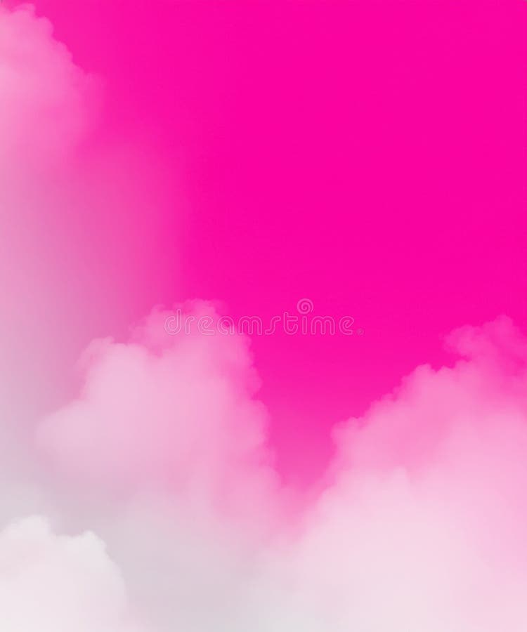 Pink Sky and White Cloud Detail. Sugar Cotton Pink Clouds for Design ...
