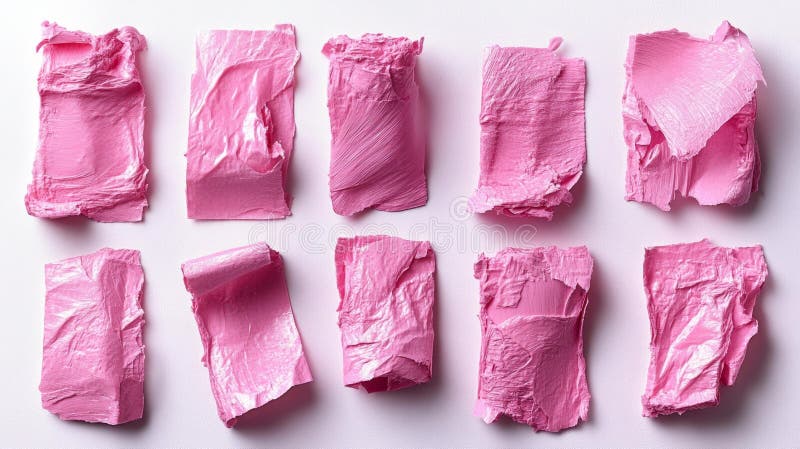 Abstract Pink Wrinkled Paper Texture Generative AI Stock Illustration ...