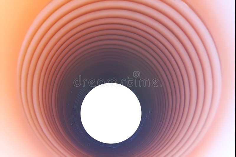 Pipe View from the Inside Copper Rings Stock Image - Image of gateway ...