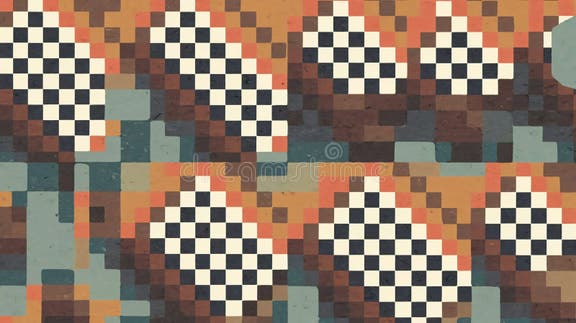 Abstract Pixel Art Checkerboard Pattern, Geometric High Quality Image ...