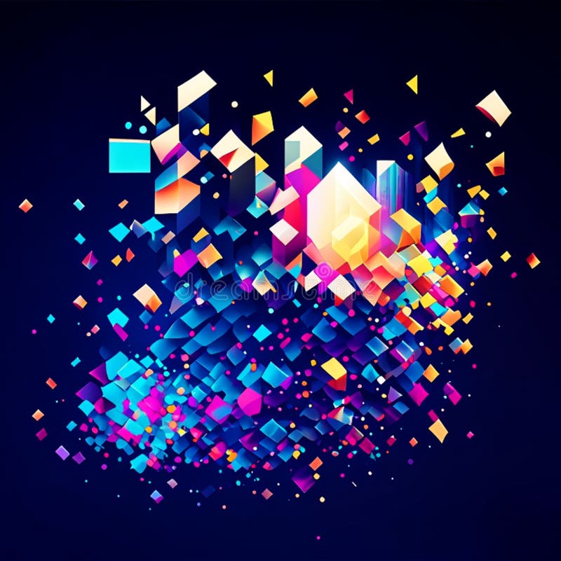 Abstract Pixel Art is a Form of Visual Expression that Combines the ...