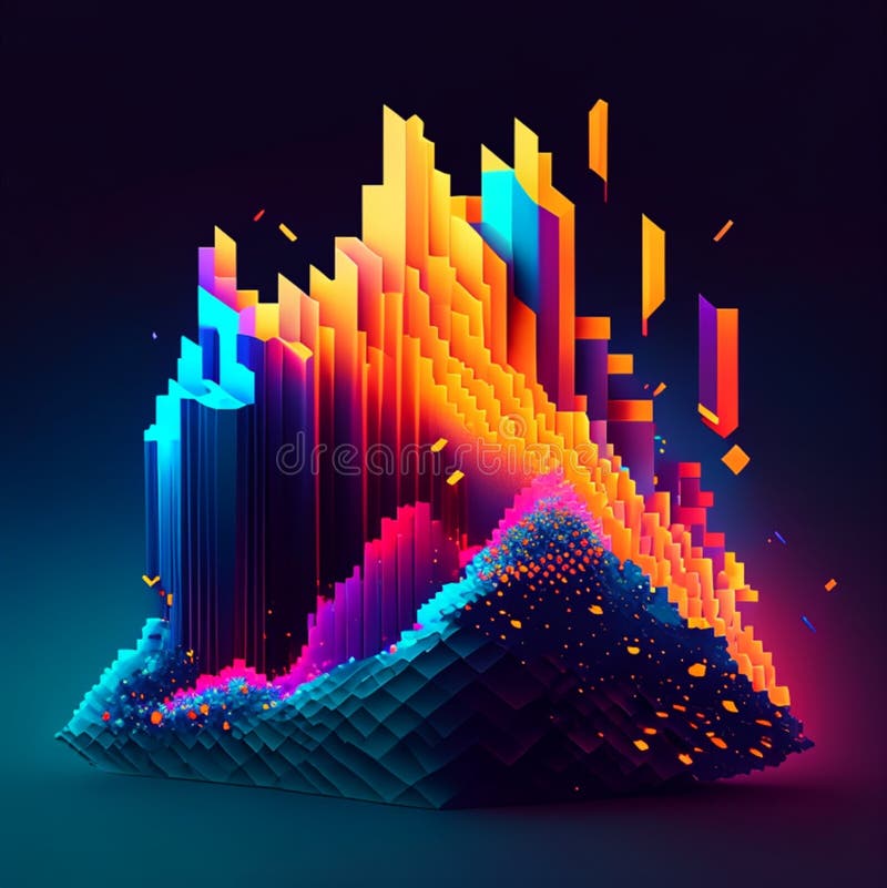 Abstract Pixel Art is a Form of Visual Expression that Combines the ...