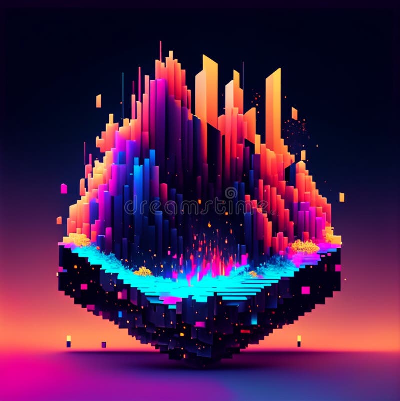 Abstract Pixel Art is a Form of Visual Expression that Combines the ...