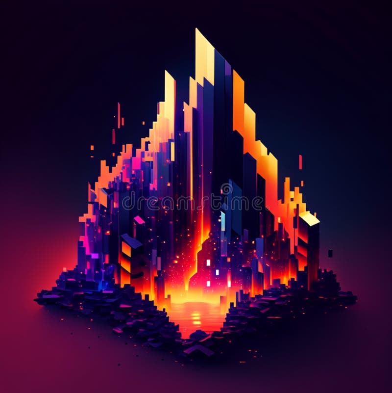 Abstract Pixel Art is a Form of Visual Expression that Combines the ...