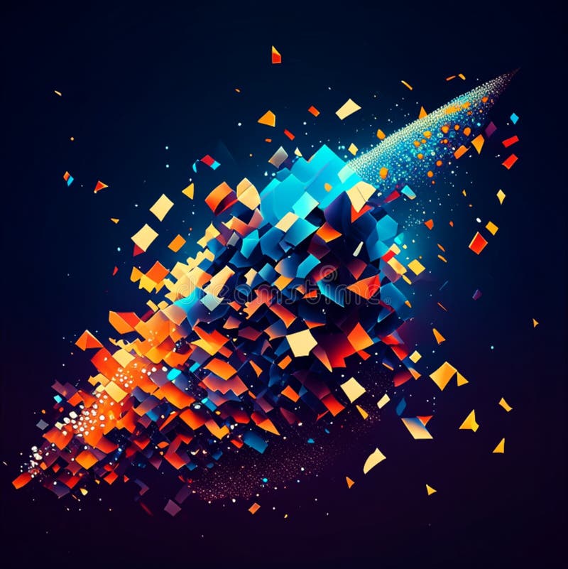 Abstract Pixel Art is a Form of Visual Expression that Combines the ...