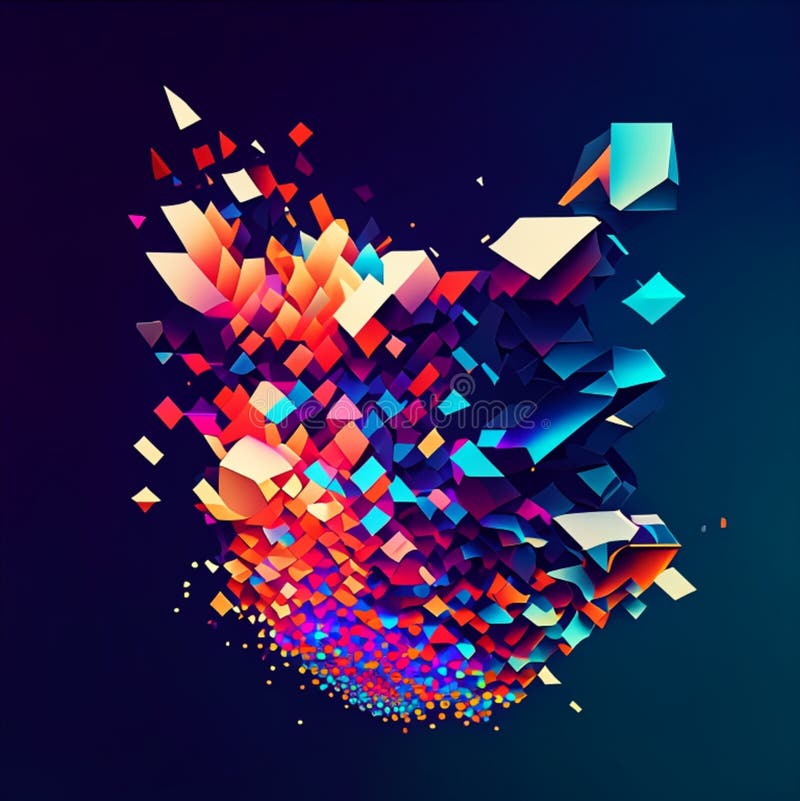 Abstract Pixel Art is a Form of Visual Expression that Combines the ...