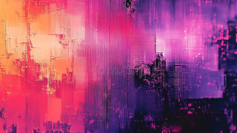 Abstract Pixel Background with Horizontal Distortion and VHS Effect ...