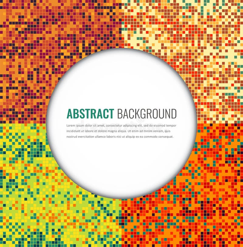 Abstract Pixel Backgrounds Set. Party Invitation Design Template Stock ...