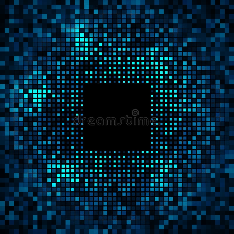 Abstract Pixel Blue - Green Bright Glow Background Stock Vector ...
