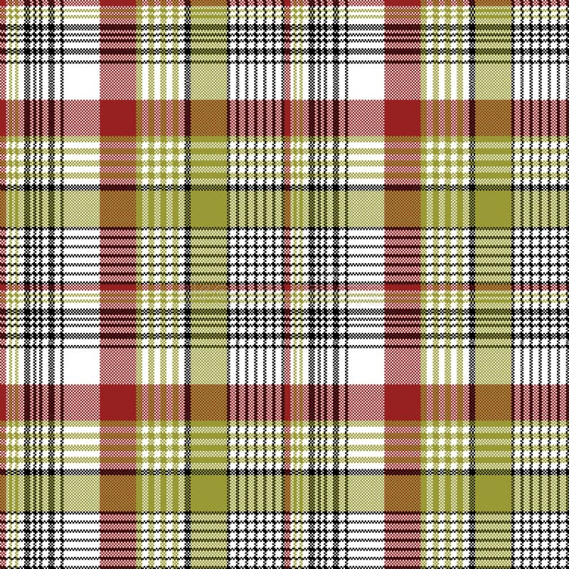 Abstract Pixel Check Plaid Seamless Pattern Stock Vector - Illustration ...