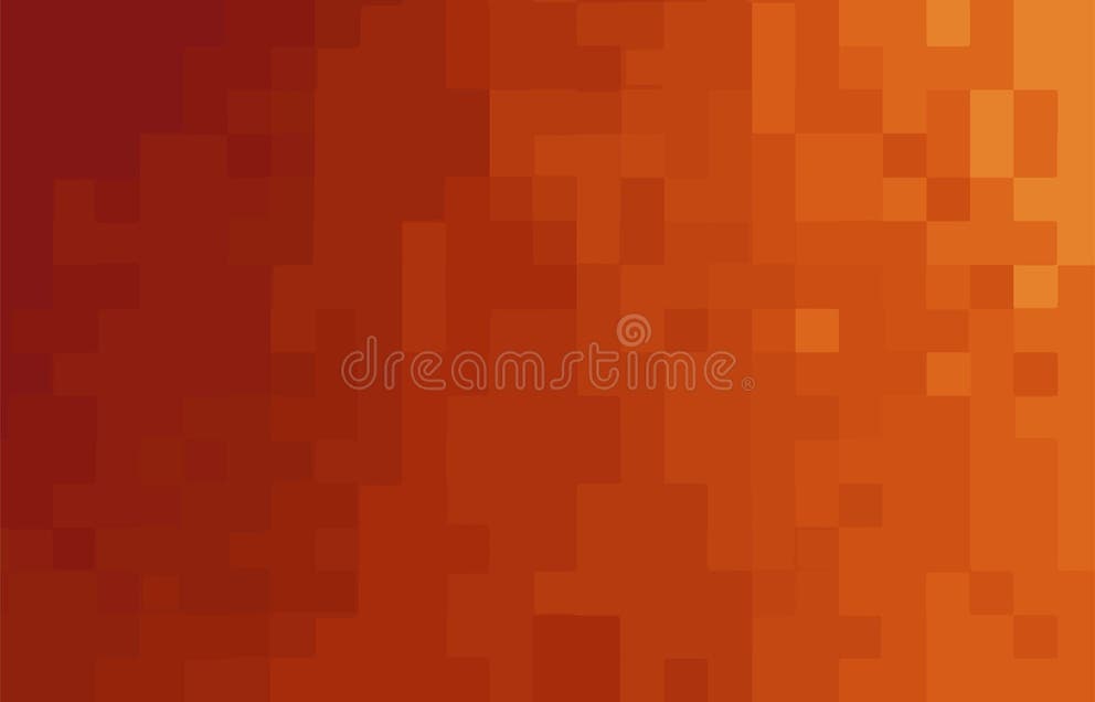 Abstract Pixel Orange Background. Gold Geometric Texture from Squares ...