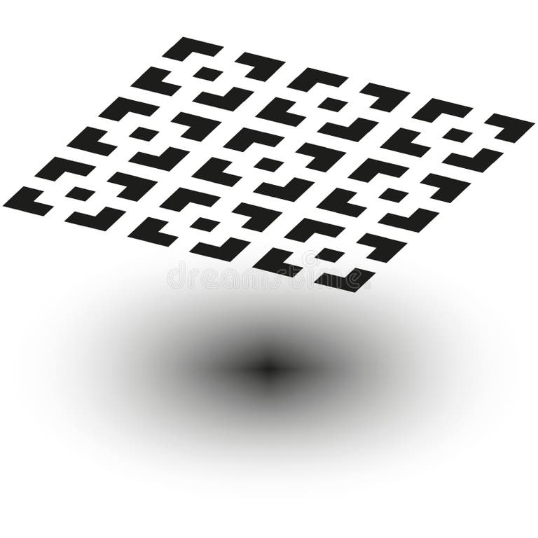 Abstract Pixel Pattern. Geometric Digital Design. Floating Square ...